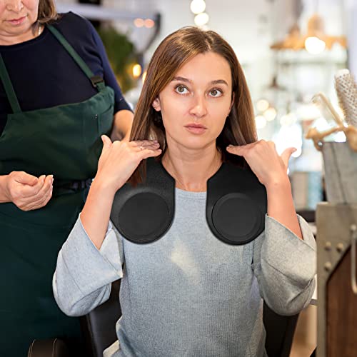 Lurrose Salon Hair Cutting Collar Cape, Hair Cutting Cape Angular and Straight Cutting Guidelines Hair Dye Cape for Hairdressing Black