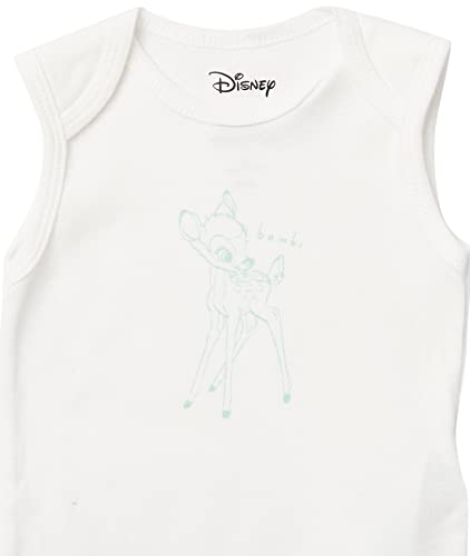 Amazon Essentials Disney | Marvel | Star Wars | Princess Baby Girls' Sleeveless Bodysuits, Pack of 6, Bambi Nature, 18 Months