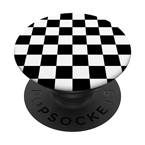 Checker Black PopSockets Swappable PopGrip