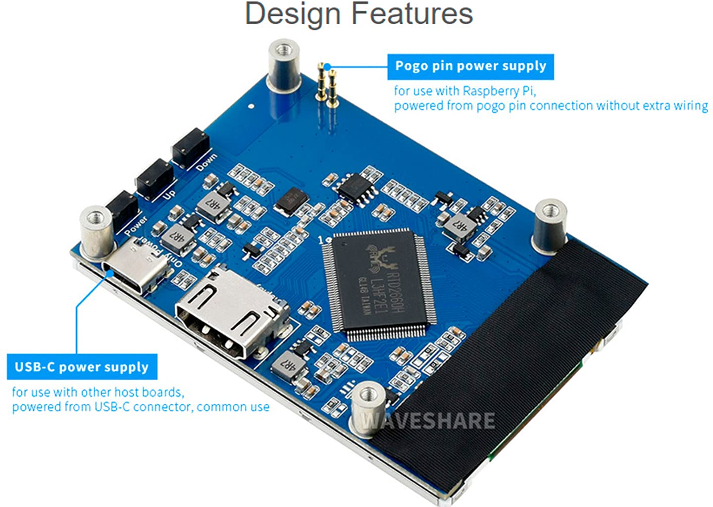 waveshare 3.2inch IPS LCD Display (H) for Raspberry Pi 4B/3B+/3B/2B/Zero/Zero W/Zero WH and Jetson Nano and Windows 11/10/8.1/8/7, 480×800 Pixel, Adjustable Brightness, No Touch
