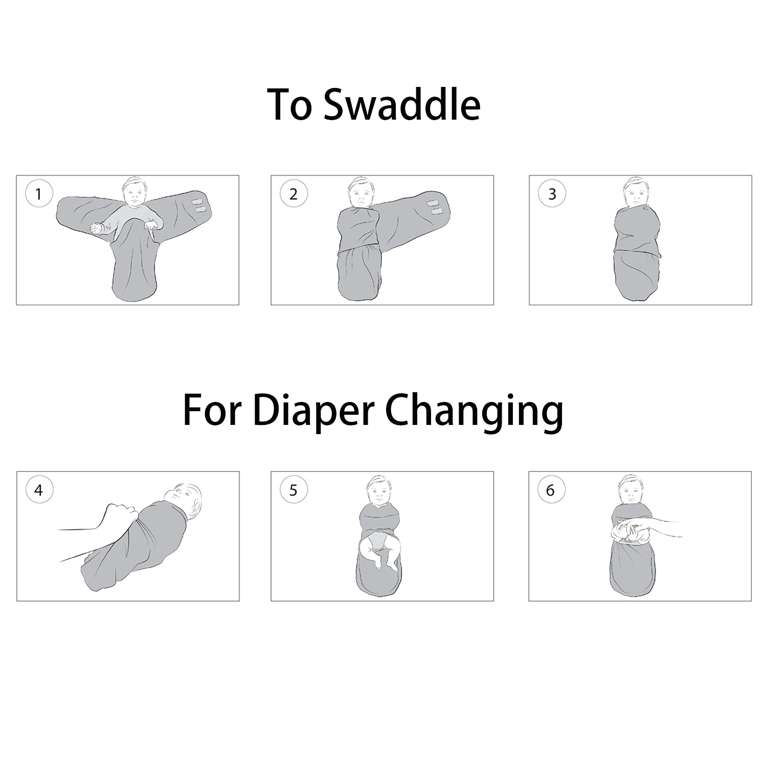 Swaddle Blankets Baby Boy Girl, 3 Packs Adjustable Sleep Wrap for Unisex Infant, Soft Cotton Swaddling Sack (BB-4, 0-3 Months)