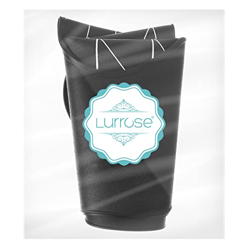Lurrose Salon Hair Cutting Collar Cape, Hair Cutting Cape Angular and Straight Cutting Guidelines Hair Dye Cape for Hairdressing Black