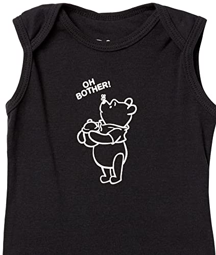 Amazon Essentials Disney | Marvel | Star Wars Unisex Babies' Sleeveless Bodysuits, Pack of 6, Winnie the Pooh Oh Bother!, 24 Months