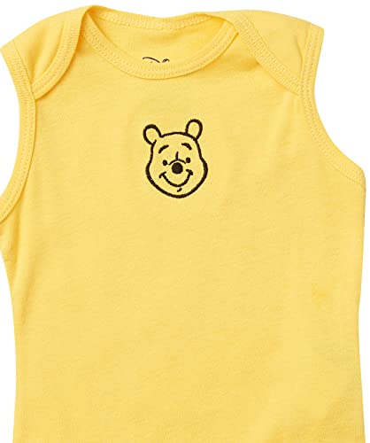 Amazon Essentials Disney | Marvel | Star Wars Unisex Babies' Sleeveless Bodysuits, Pack of 6, Winnie the Pooh Oh Bother!, 24 Months
