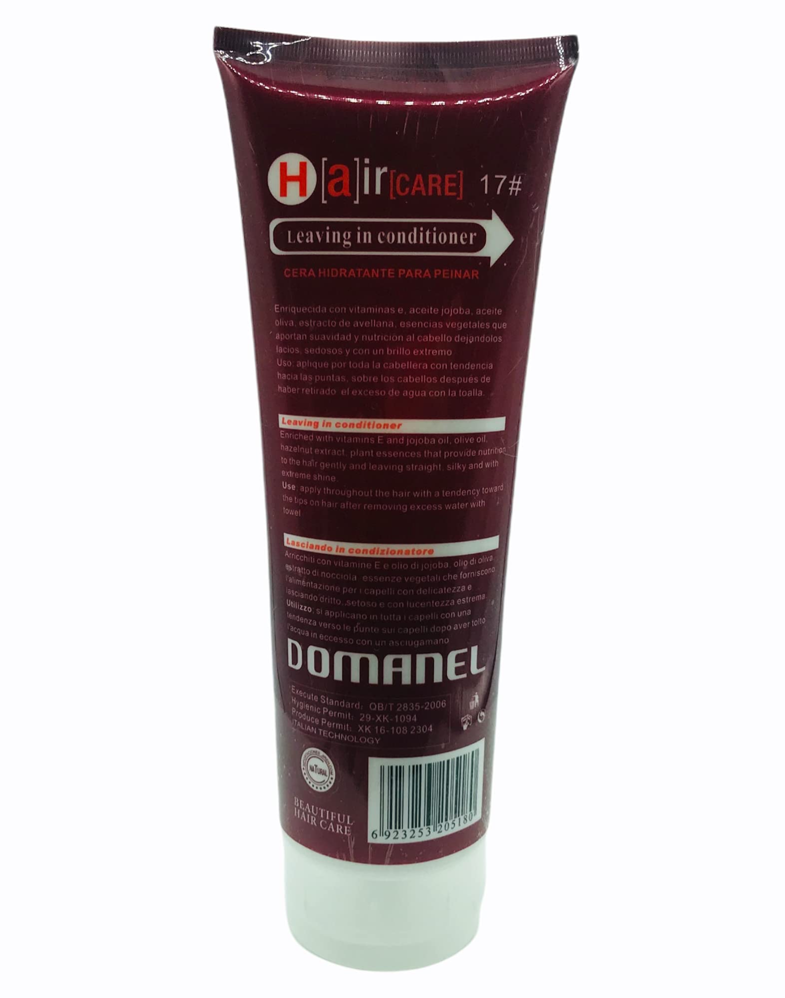 DOMANEL Leave-In Conditioner Wax Moisturizing 500ml + Enriched With Vitamins E + Jojoba Oil, 17.6