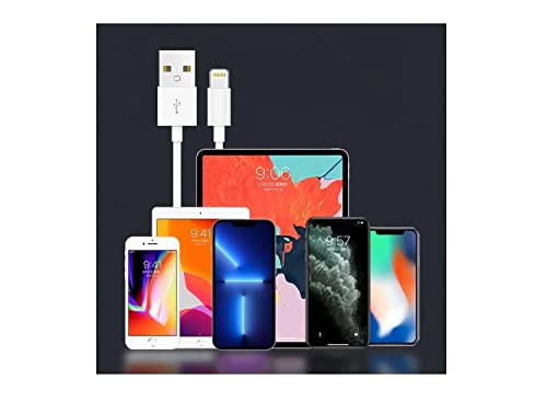 1Pack Apple Original Charger [Apple MFi Certified] Lightning to USB Cable Compatible iPhone Xs Max/Xr/Xs/X/8/7/6s/6plus/5s,iPad Pro/Air/Mini,iPod Touch(White 2M/6.6FT) Original Certified