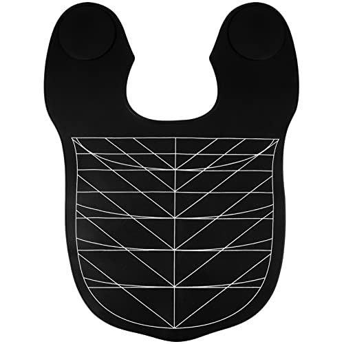 Lurrose Salon Hair Cutting Collar Cape, Hair Cutting Cape Angular and Straight Cutting Guidelines Hair Dye Cape for Hairdressing Black