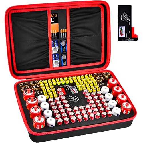 Batteries Holder Containers red