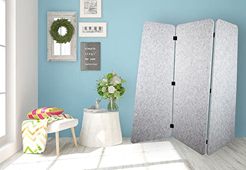 Versare SoundSorb VersiPanel | Acoustic Room Divider | Lightweight Portable Partition | Folding Sound-Dampening Wall |6' x 5' Blue SoundSorb Panels
