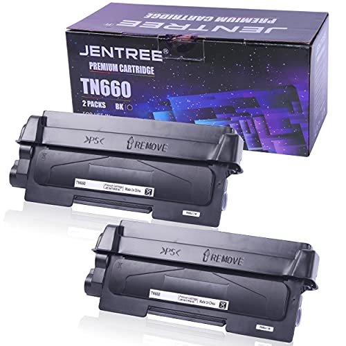 JENTREE TN660 Compatible Toner Cartridge Replacement for Brother TN-660 TN630 Work with HL-L2360DW HL-L2740DW HL-L2540DW HL-L2720DW HL-L2305W HL-L2320D MFC-L2700DW HL-L2380DW HL-L2360D (Black,2 Pack)