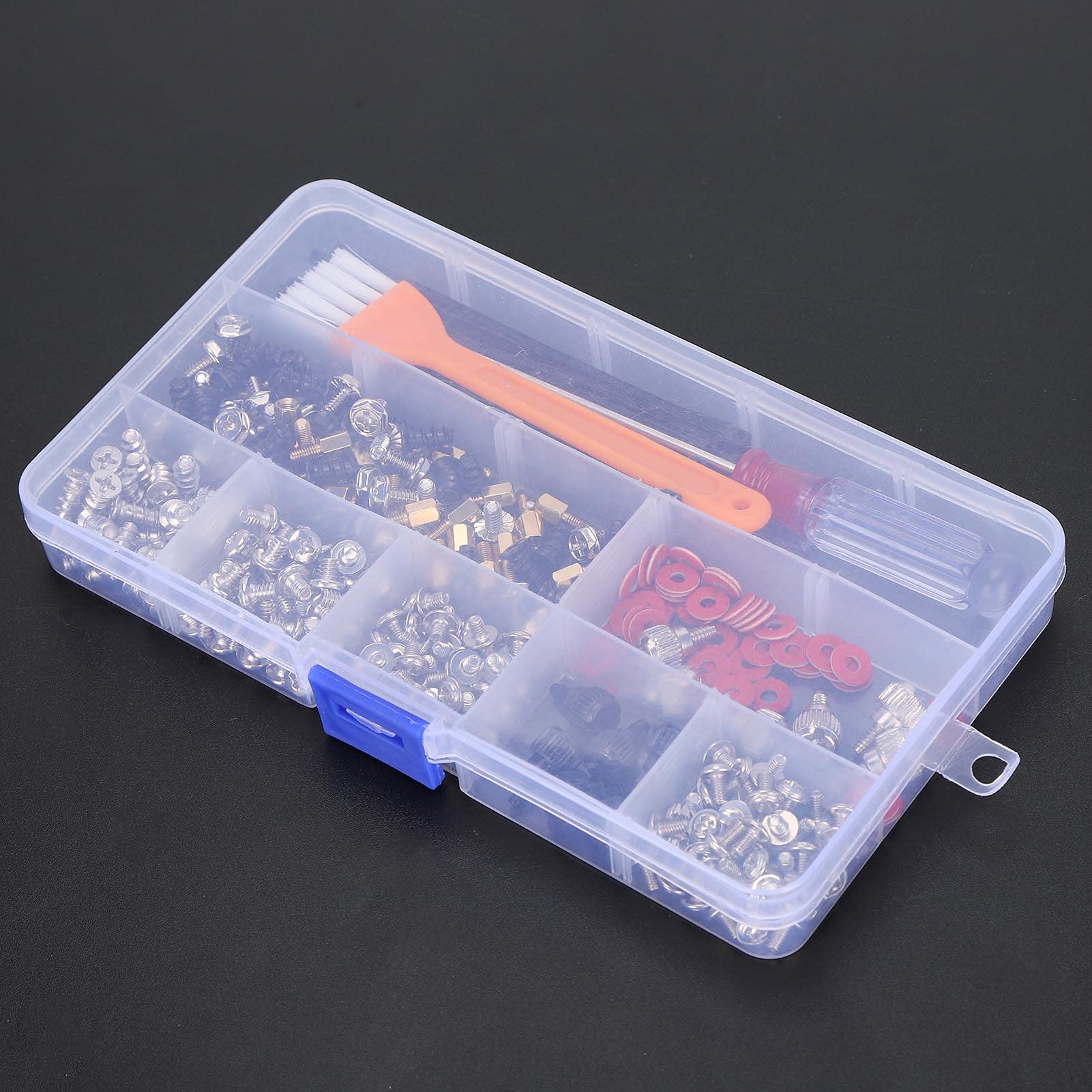 330Pcs Computer Replacement Screw, Personal Computer Screw Standoffs Set Kit Assortment Set for Motherboard Chassis Fan Tablet, Gasket Retaining Ring