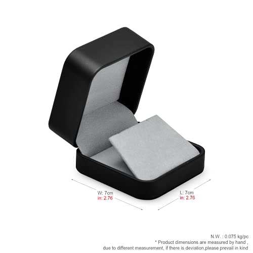 Oirlv Premium Leather Earring Gift Box Black Earring Storage Case