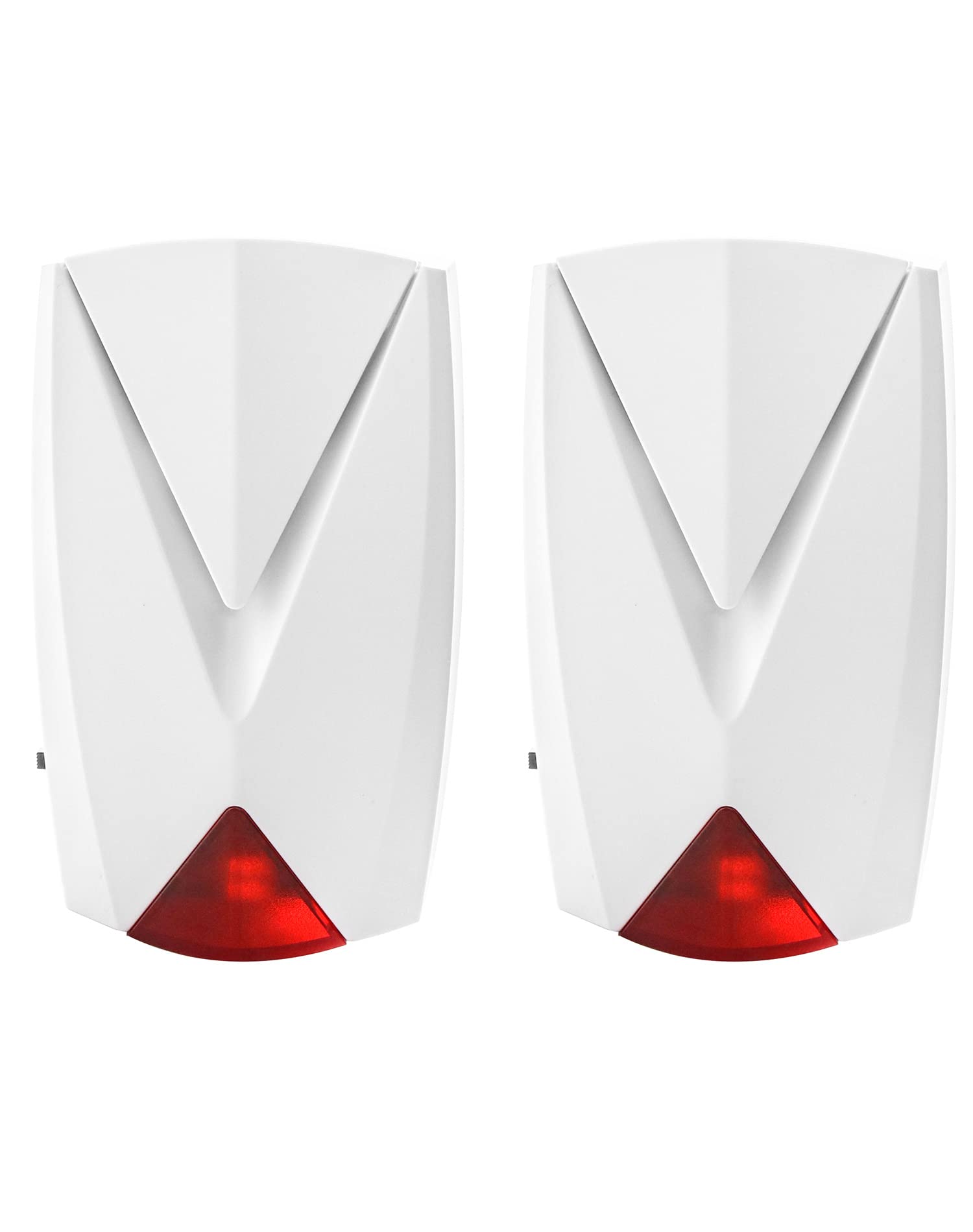 QWORK Power Failure Alarm, 2 Pack, 118 db Loud Siren with LED Light, 110V to 220V, Off/On Alert