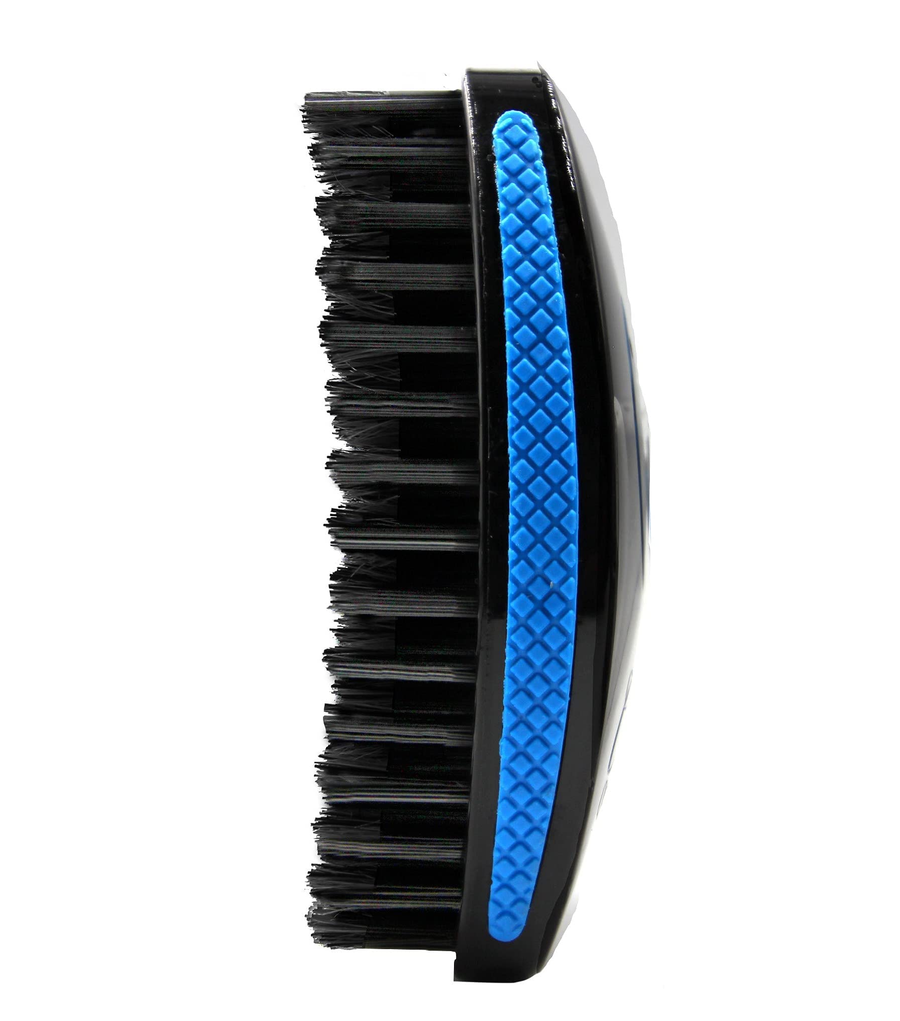 360 Sport Wave Brush 2.0 - Hard Flex Bristles - (Black Ice) - Wet Dry Technology - No Slip Rubber Grip Ultimate 360 Wave Brush Hairbrush by Crown Quality Products