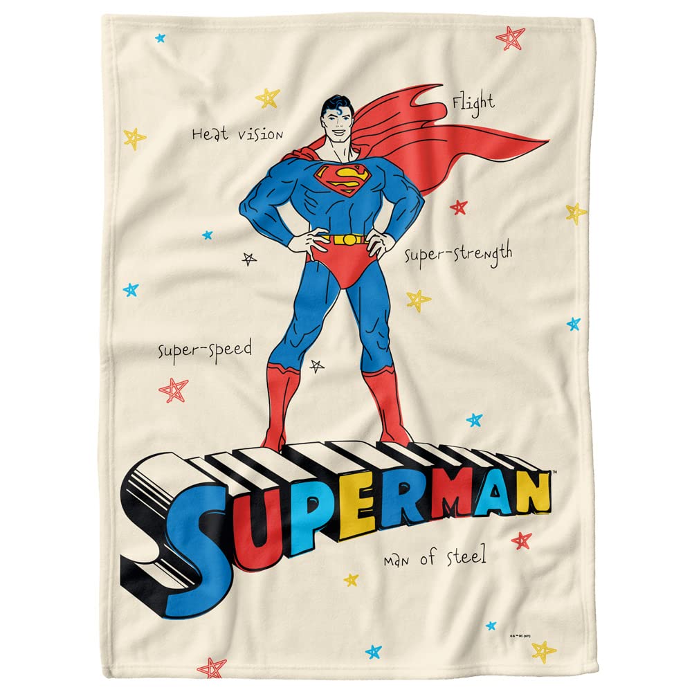 LOGOVISION Superman Lightweight Baby Blanket, 30"X40", Making A Superman Unisex for Infants Girls & Boys