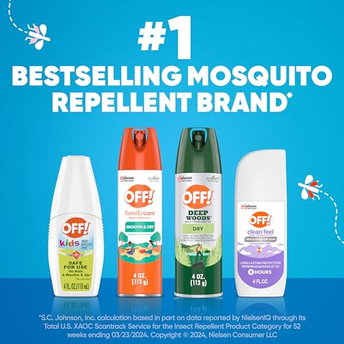 OFF! Kids Insect Repellent Spray, 100% Plant Based Oils, Safe for Use On Babies, Toddlers and Kids, 4 oz