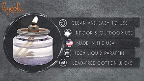 Hyoola Oil Candles - 8 Hour Liquid Candles - Disposable Liquid Paraffin Tea Lights - 12 Pack - for Restaurant Tables and Emergency Candles