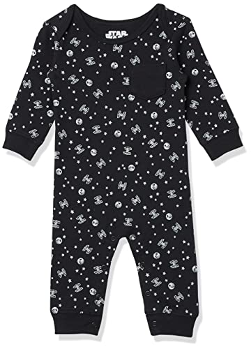 Amazon Essentials Disney | Marvel | Star Wars Unisex Babies' Cotton Coveralls, Pack of 3, Star Wars Tiny Trooper, 12 Months