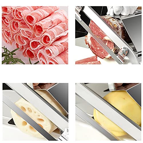 SCYMX Kitchen Tools Meat Slicing Machine Alloy+Stainless Steel Household Manual Thickness Adjustable Meat and Vegetables Slicer Gadget