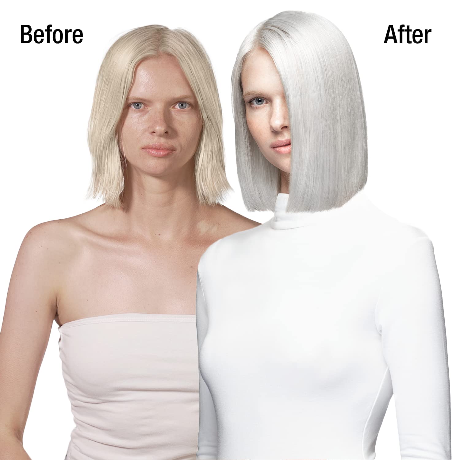 NO FADE FRESH Icy Silver Platinum Color Depositing Conditioner - Semi Permanent Hair Color with BondHeal Bond Rebuilder - Silver Hair Dye, Toner to Remove Yellow - Deep Conditioner Hair Mask 6.4 oz