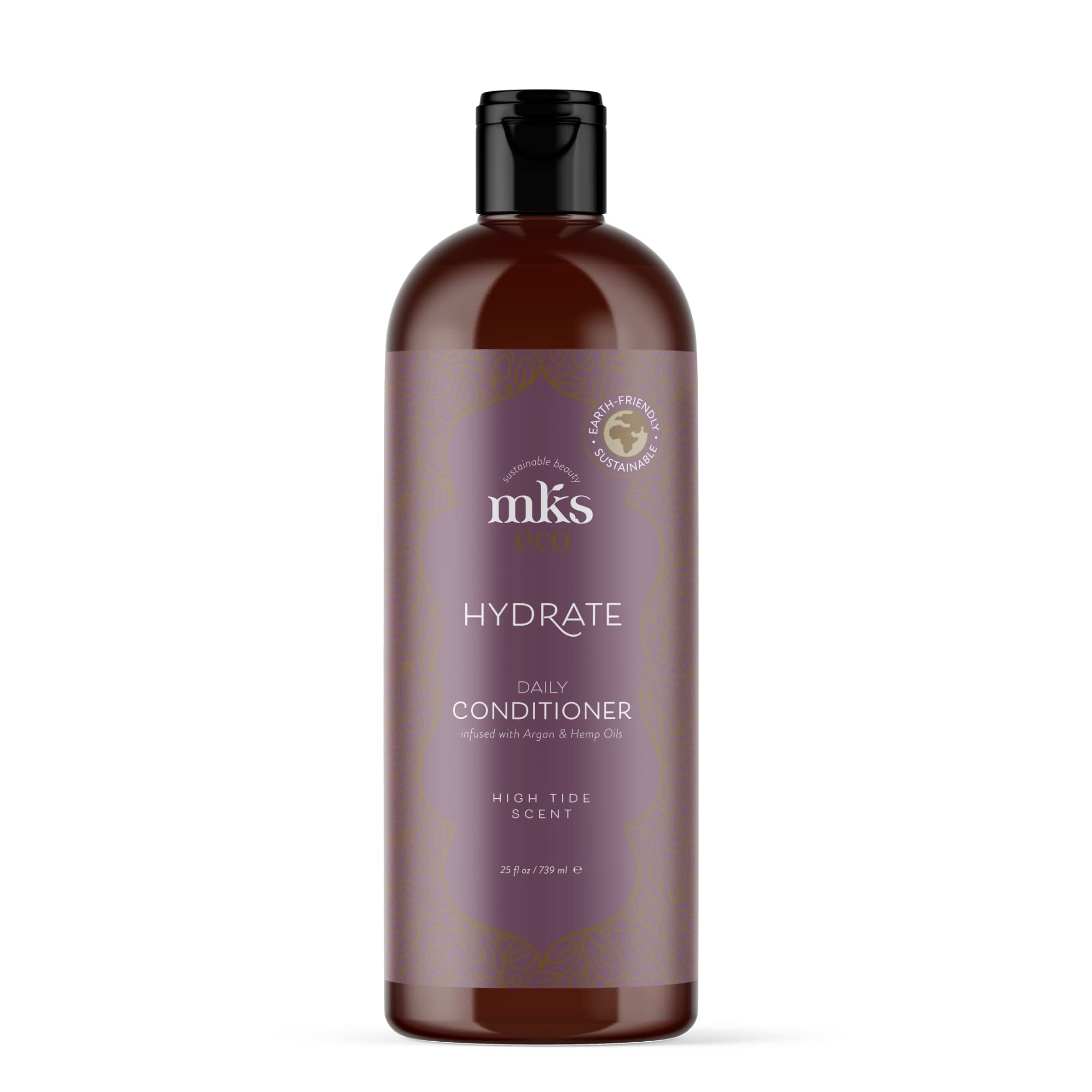 Earthly Body MKS eco Hydrate Conditioner, High Tide - 25 fl oz - Nourish & Moisturize Hair, Protect Against Breakage - Moroccan Argan Oil, Hemp Seed Oil - Vegan, Cruelty Free