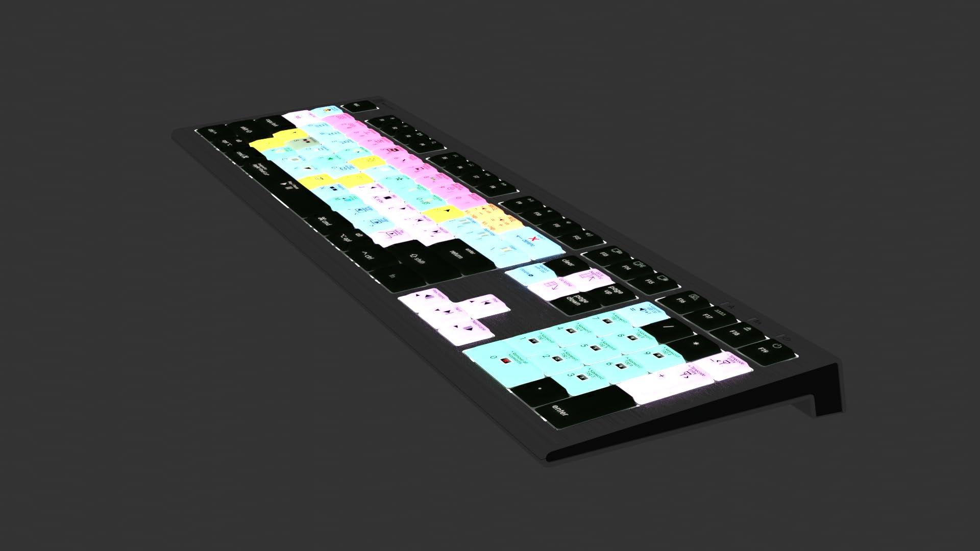 Logickeyboard Backlit 'Astra2' Designed for Editing in Apple Final Cut Pro • p/n LKB-FCPX10-A2M-US