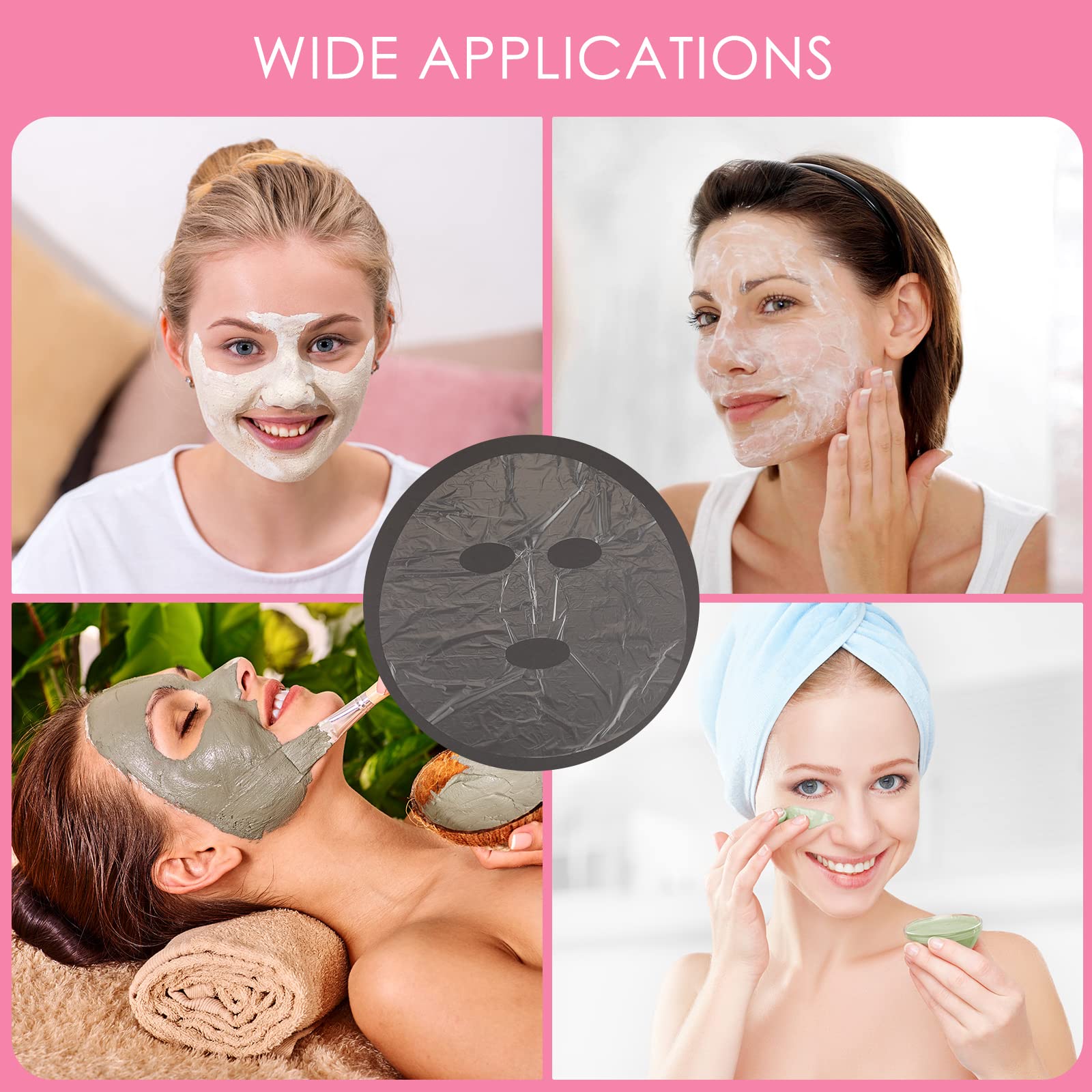 200 Sheets Facial Plastic Mask Disposable Facial Sheet Mask Transparent Face Masks Skincare Preservative DIY Clear Spa Thin Plastic Wrap Moisture Retention