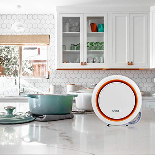 AVARI™ 500 Orange Desktop Personal Air Purifier for Filtering Personal Breathing Zone. Ultra Quiet Electro-Static Filters to 0.1 Micron