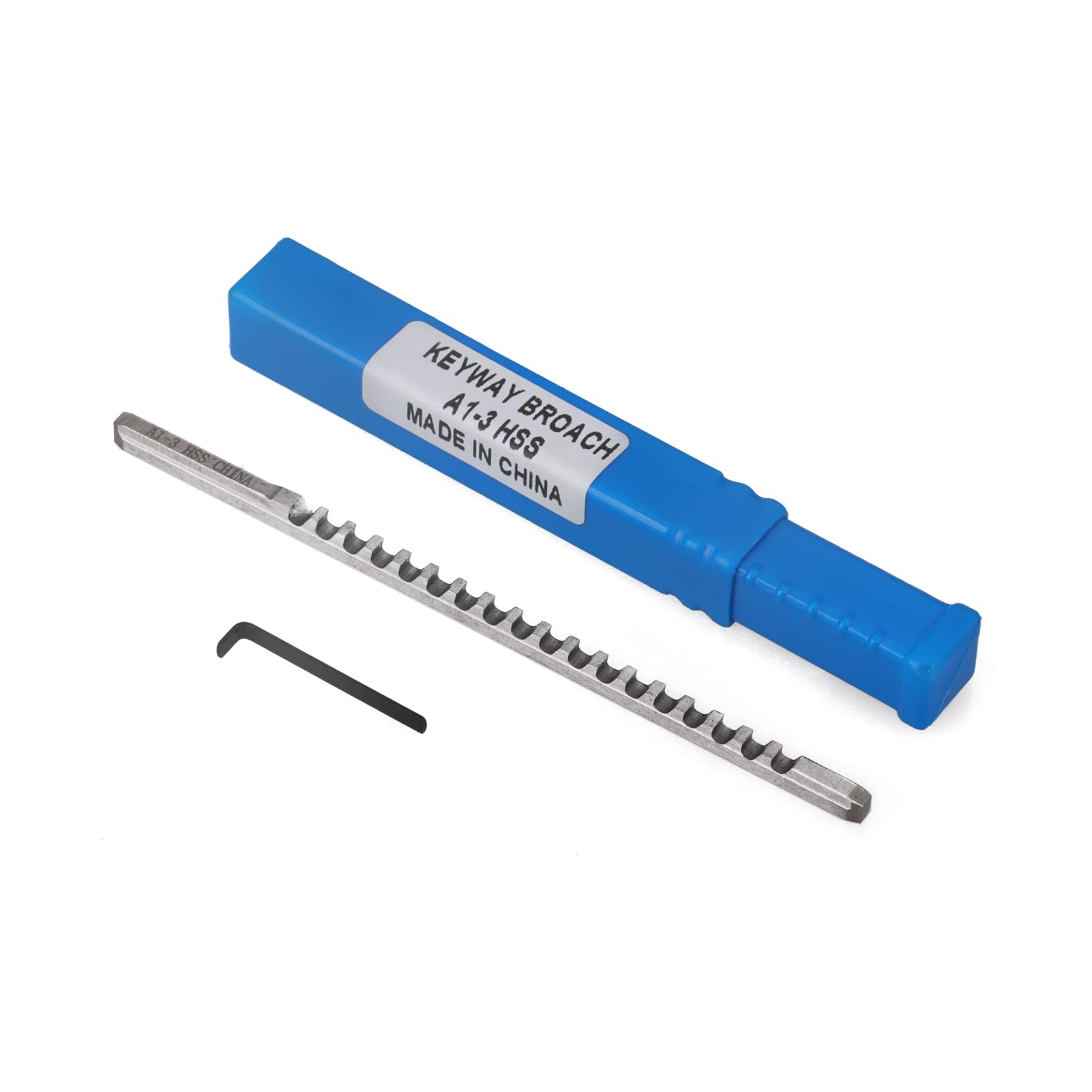 ICZW Keyway Broach Set HSS Keyway Cutting Tool for Lathe Metric Size Broaches with Bushings and Shims (6 pcs)