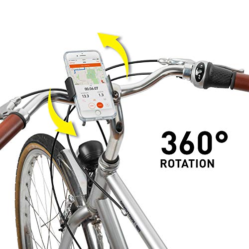 Nite Ize Squeeze Rotating Smartphone Bar Mount, Universal Bike Phone Holder For Bar or Stem, Compatible With MagSafe iPhone 12 Pro Max/Mini/Galaxy/Edge/Google Pixel and more