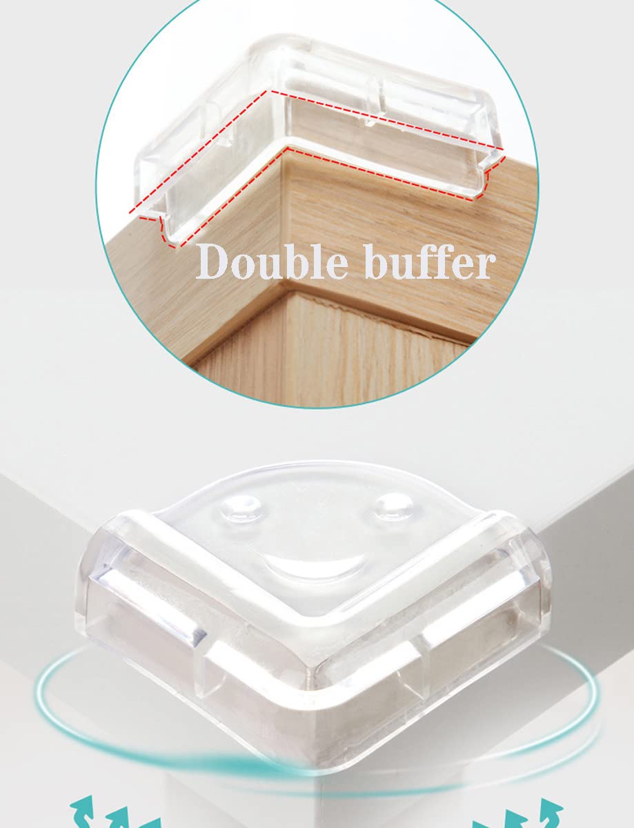 4 Pieces Baby Gate Wall Protector and 4 Pieces Corner Protector,for Child Pressure Mounted Stair Safety Gate & Wall Surface, Door, Wooden Stairs