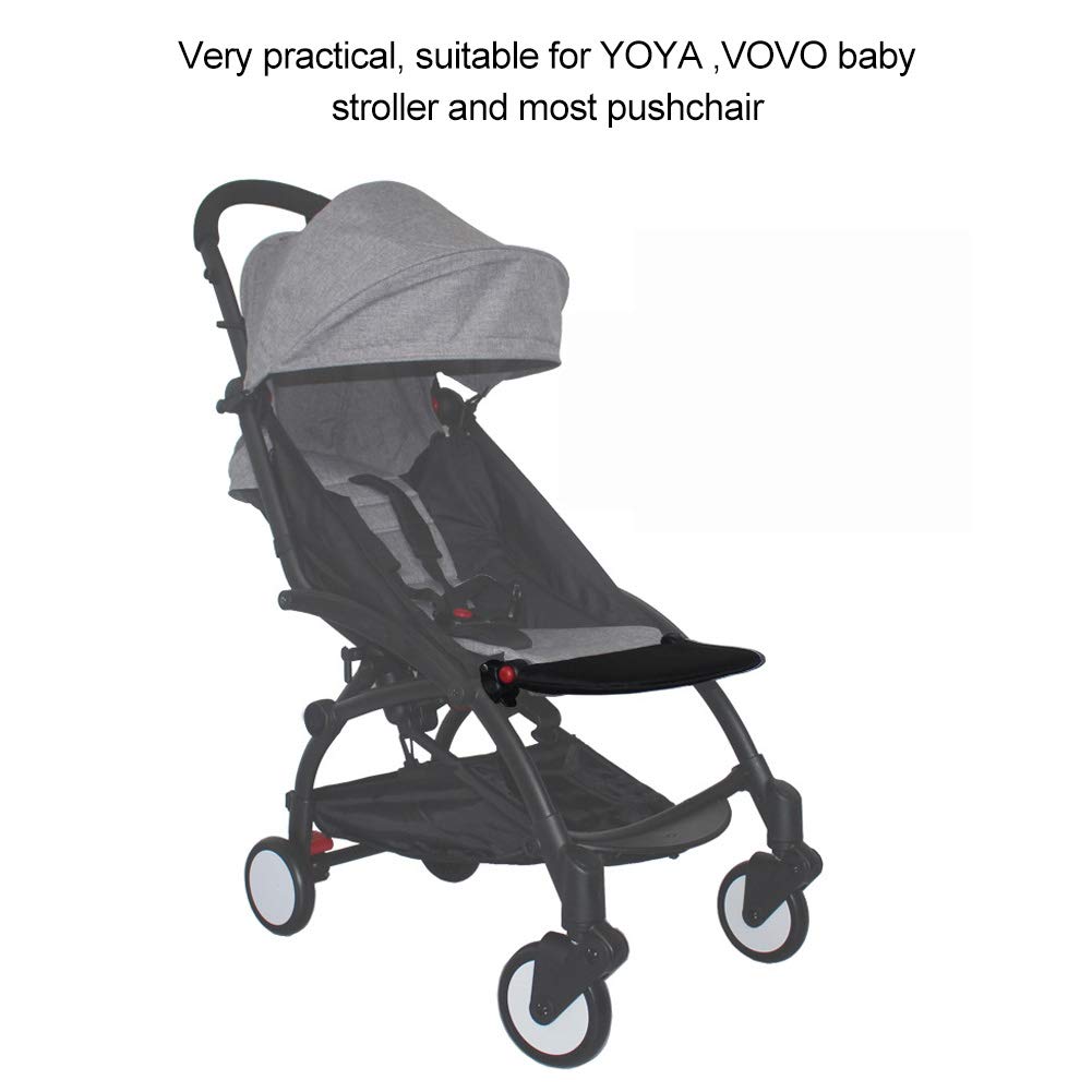 Stroller Footrest, Baby Stroller 21cm Extension Footrest Pram Foot Extension Footrest Household Accessory(Black)