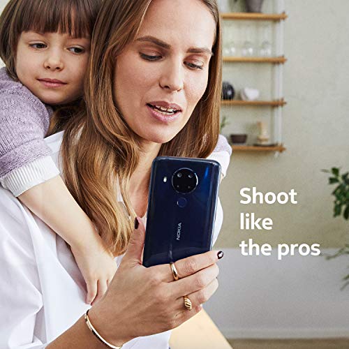 Nokia 5.4 | Android 10 | Unlocked Smartphone | 2-Day Battery | Dual SIM | US Version | 4/128GB | 6.39-Inch Screen | 48MP Quad Camera | Polar Night
