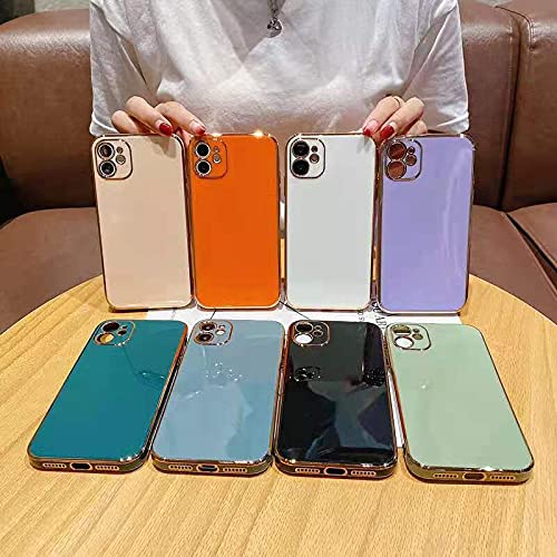 DEFBSC Electroplate Case for iPhone 11, Luxury Electroplated Edge Soft TPU Bumper iPhone 11 Case, Full Body Camera Protection Shockproof Anti-Fall Heavy Duty Protective Phone Case, White
