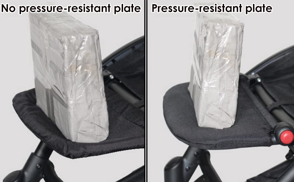 Stroller Footrest, Baby Stroller 21cm Extension Footrest Pram Foot Extension Footrest Household Accessory(Black)