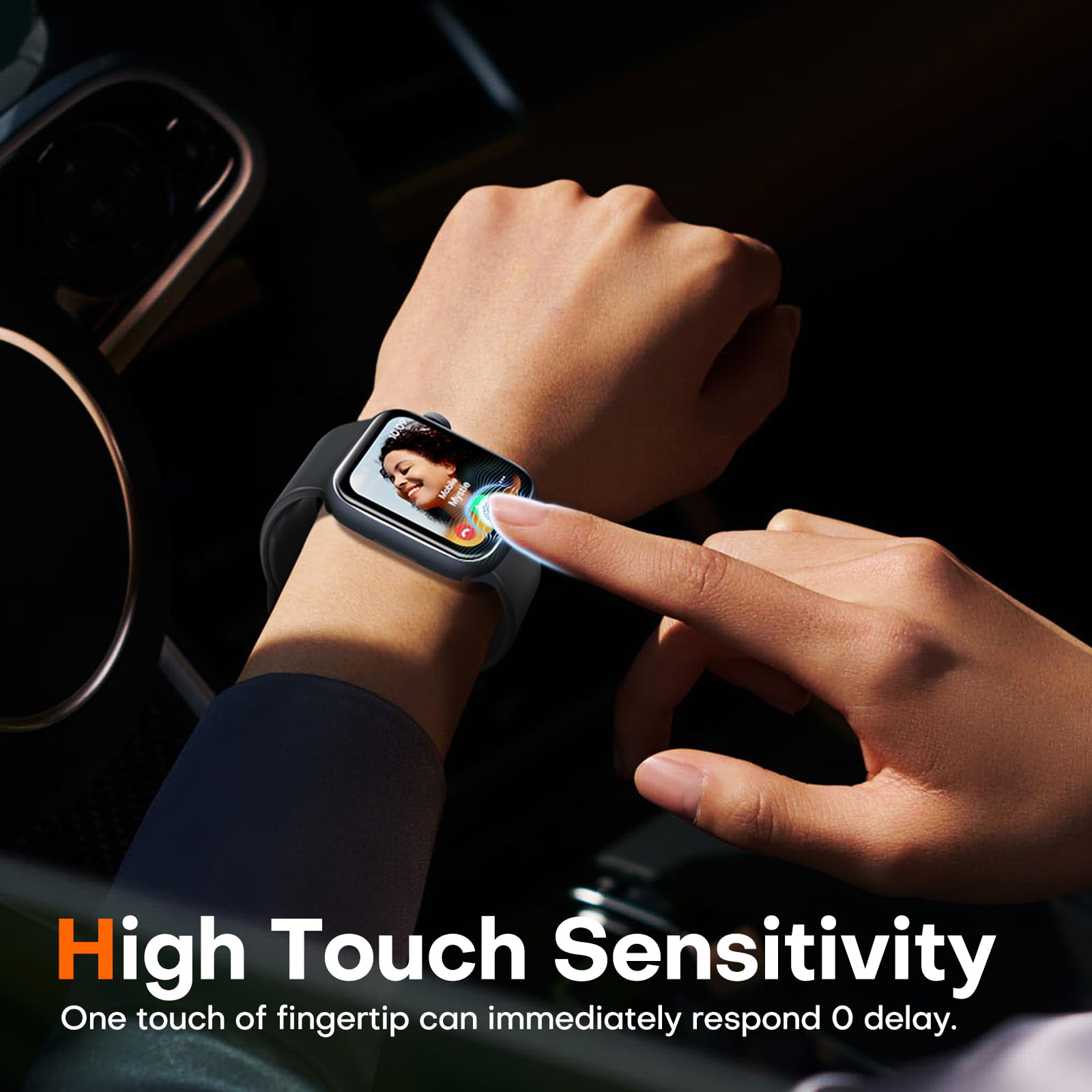 LϟK 8 pack TPU Screen Protector for Apple Watch Series 9 8 7 41mm - Self-Healing Anti Scratch 0 Bubble HD Touch Sensitive Upgrade Flexible Film for iWatch S9 41mm