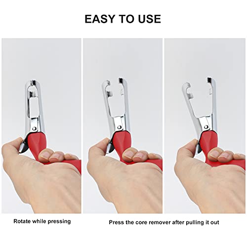 KUFUNG Apple Corer - Easy to Use Durable Apple Corer Remover for Pears, Bell Peppers, Fuji, Honeycrisp, Gala and Pink Lady Apples - Stainless Steel Best Kitchen Gadgets Cupcake Corer (M, Red)