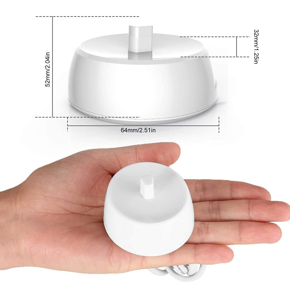 Toothbrush Charger Base, Electric Toothbrush Charger Inductive Model 3757 Suitable for Oral B Braun Toothbrush, Portable for Travel Replacement Braun Charging Base