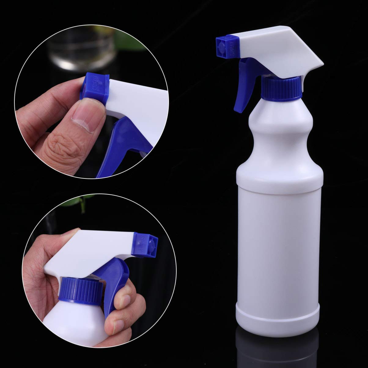 4pcs 500ml 16oz Plastic Spray Bottle Heavy Duty Empty Spraying Bottles Sprayer Cleaning Solutions Mist Water Bottles Industrial Laboratory Spray Bottles