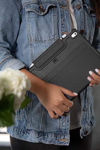 [U] by UAG iPad 10.2 Case Black 9th Generation 2021, 8th Gen 2020, DOT Lightweight Slim Shockproof Antimicrobial Smart Folio Protective Cover with Auto/Sleep Wake & Pencil Holder