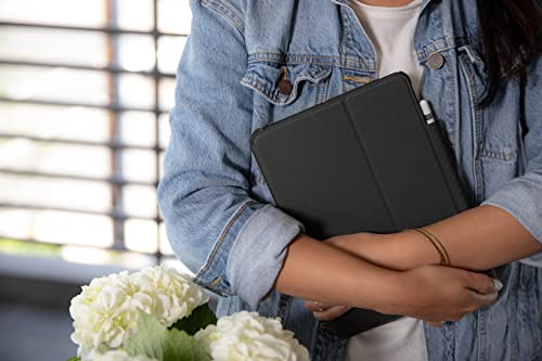 [U] by UAG iPad 10.2 Case Black 9th Generation 2021, 8th Gen 2020, DOT Lightweight Slim Shockproof Antimicrobial Smart Folio Protective Cover with Auto/Sleep Wake & Pencil Holder