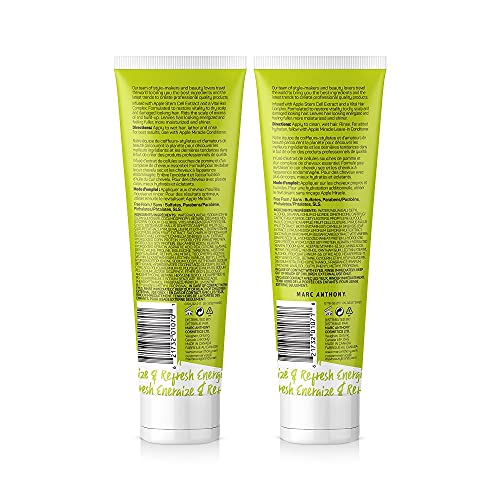 Marc Anthony Shampoo and Conditioner Set, Restoring Apple Miracle - Shine & Volume, Hair Growth, Breakage & Frizz Control - Apple Extract, Biotin, Keratin, & Grapeseed Oil - Dry Scalp & Damaged Hair(Packaging may vary)