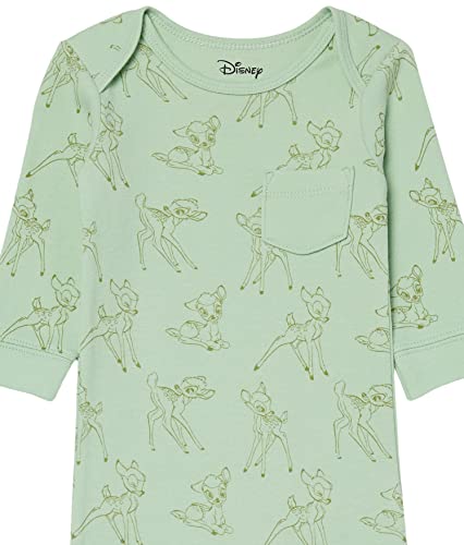 Amazon Essentials Disney | Marvel | Star Wars | Princess Baby Girls' Cotton Coveralls, Pack of 3, Bambi Nature, 18 Months