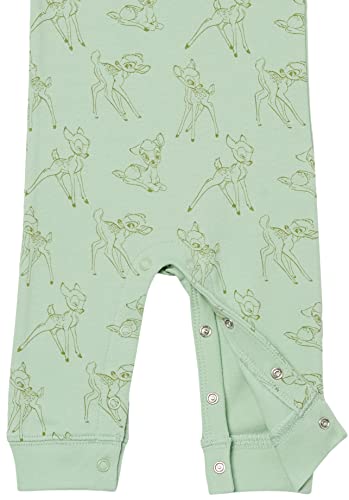 Amazon Essentials Disney | Marvel | Star Wars | Princess Baby Girls' Cotton Coveralls, Pack of 3, Bambi Nature, 18 Months