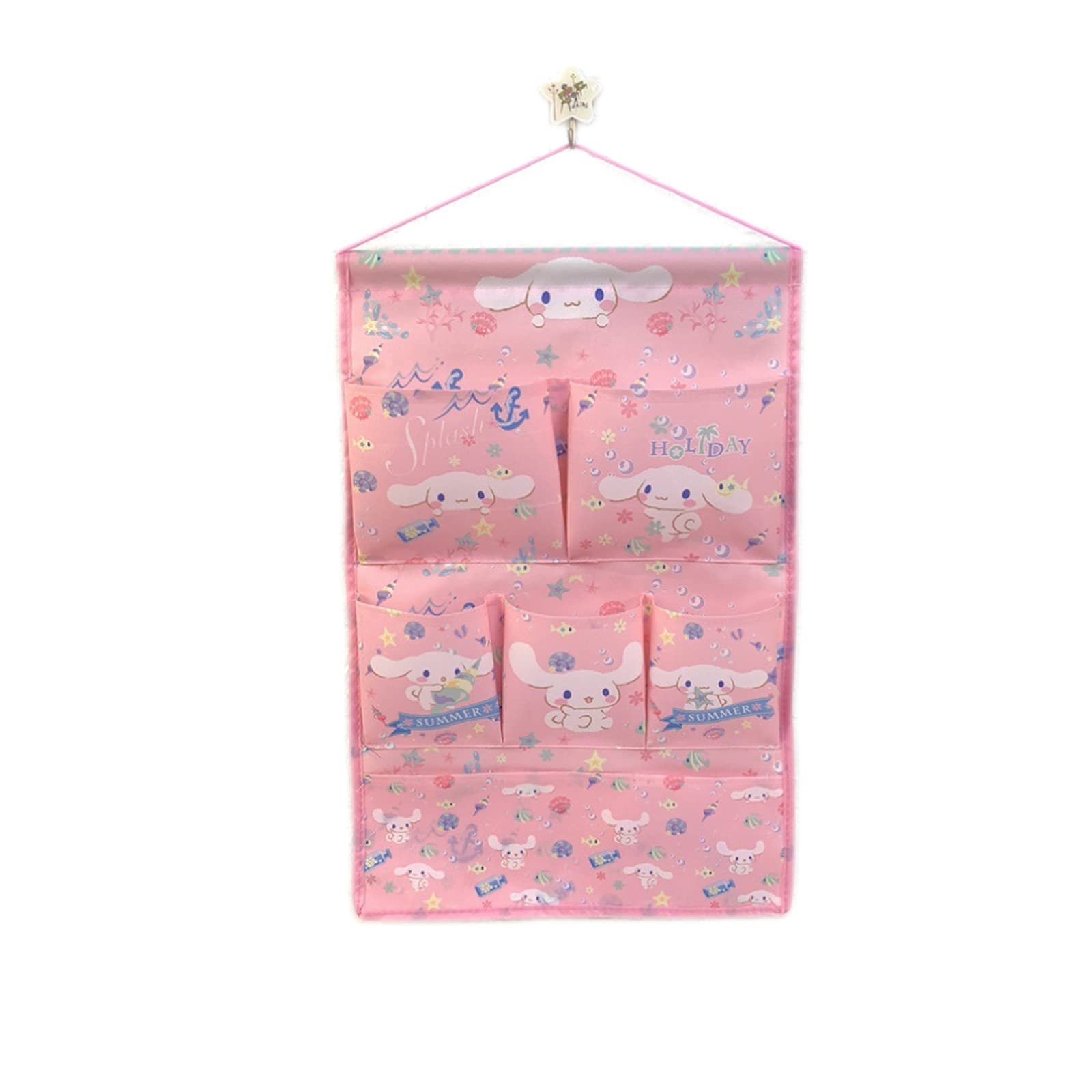 Wall Door Closet Hanging Organizer, Hanging Closet Organizer, Cute Storage Bag with 7 Pockets,Back of Door Organizer,Over Door Organizer Wall Mount Hanging Pockets for Women