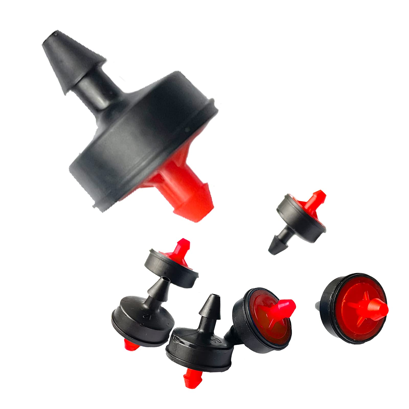 TuHeeHuT 1GPH Irrigation Dripper Emitters Maintain Constant Flow, 1GPH Pressure Compensation drippers, 1GPH Inline drippers and drip emitters, 50 per Bag (Blue)
