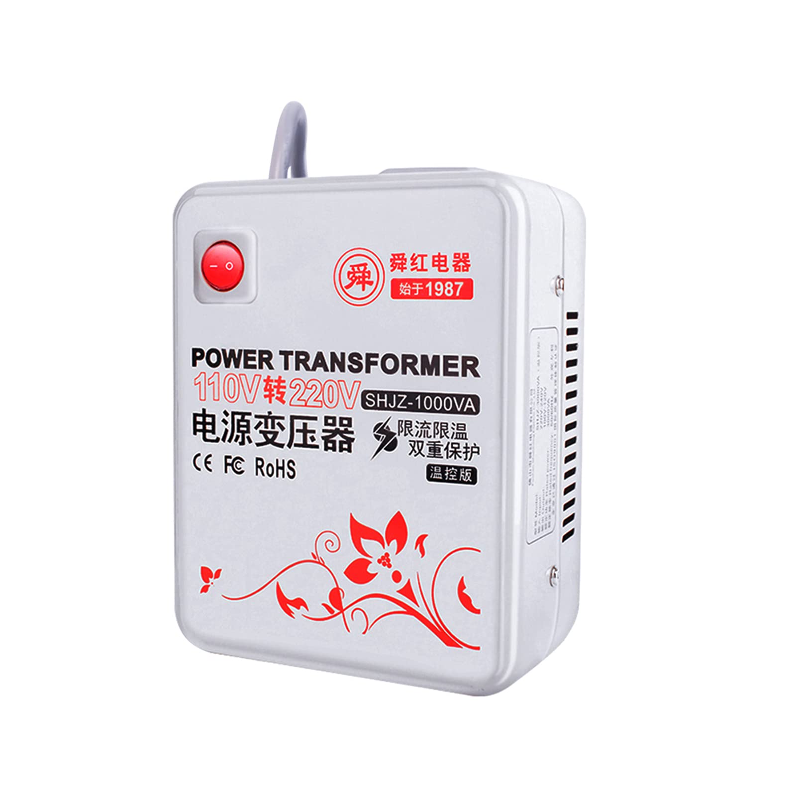 (1000W) Voltage Converter from 110V to 220V, high Performance Step-up Transformer to Support appliances Used in Europe, Asian appliances and Other Regions,CE/FCC Certification.