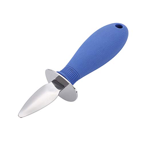 Awxlumv Oyster Knife Shucker Large Handle Seafood Opening Ark Shell, and Other Shellfish Tool Blue 2 Pcs Kit