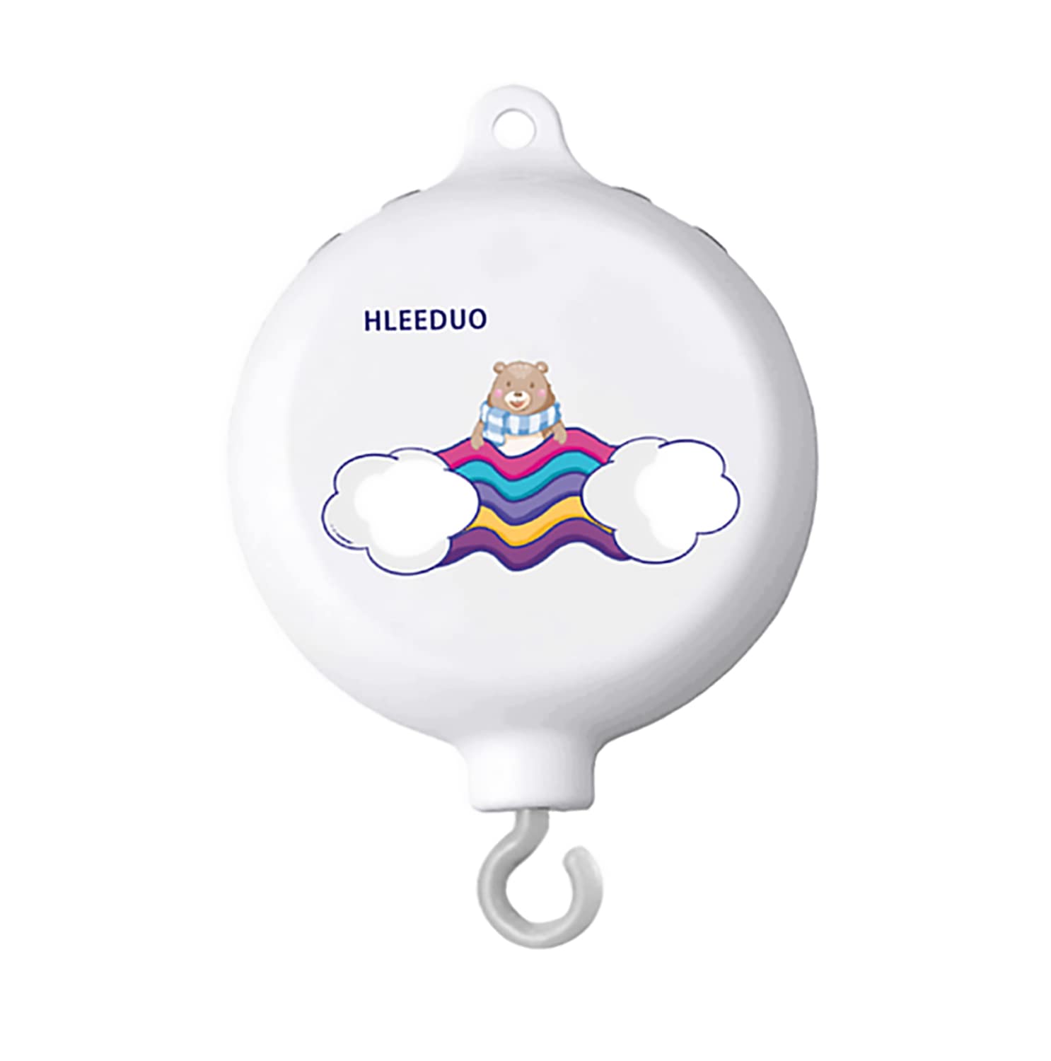 HLEEDUO Crib Mobile Motor, Music Box Spinner with 2 Modes(Turn & Music,Turn Only, Volume Control,12 Lullabies,Portable Sound Machine Baby Sleep,Battery Operated