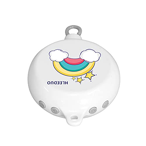 HLEEDUO Crib Mobile Motor, Music Box Spinner with 2 Modes(Turn & Music,Turn Only, Volume Control,12 Lullabies,Portable Sound Machine Baby Sleep,Battery Operated